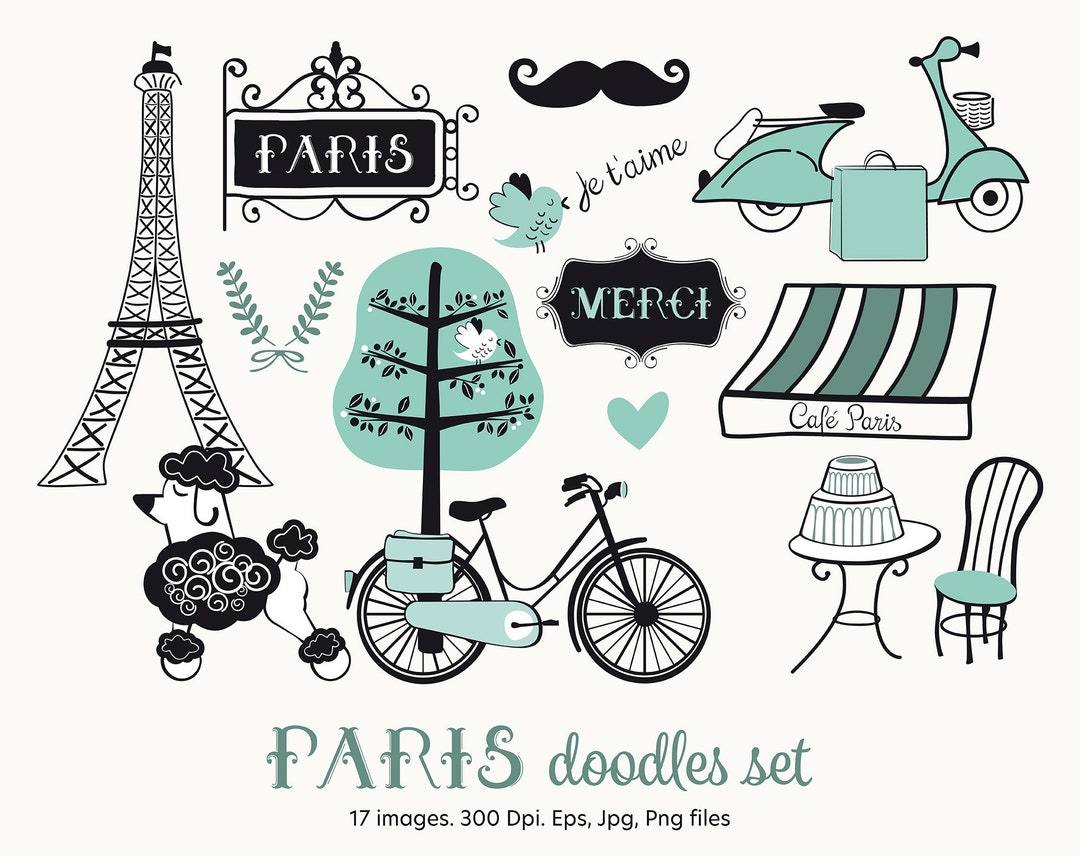 Paris Clip Art, French Clipart, Paris Clipart, Eiffel Tower Clipart ...