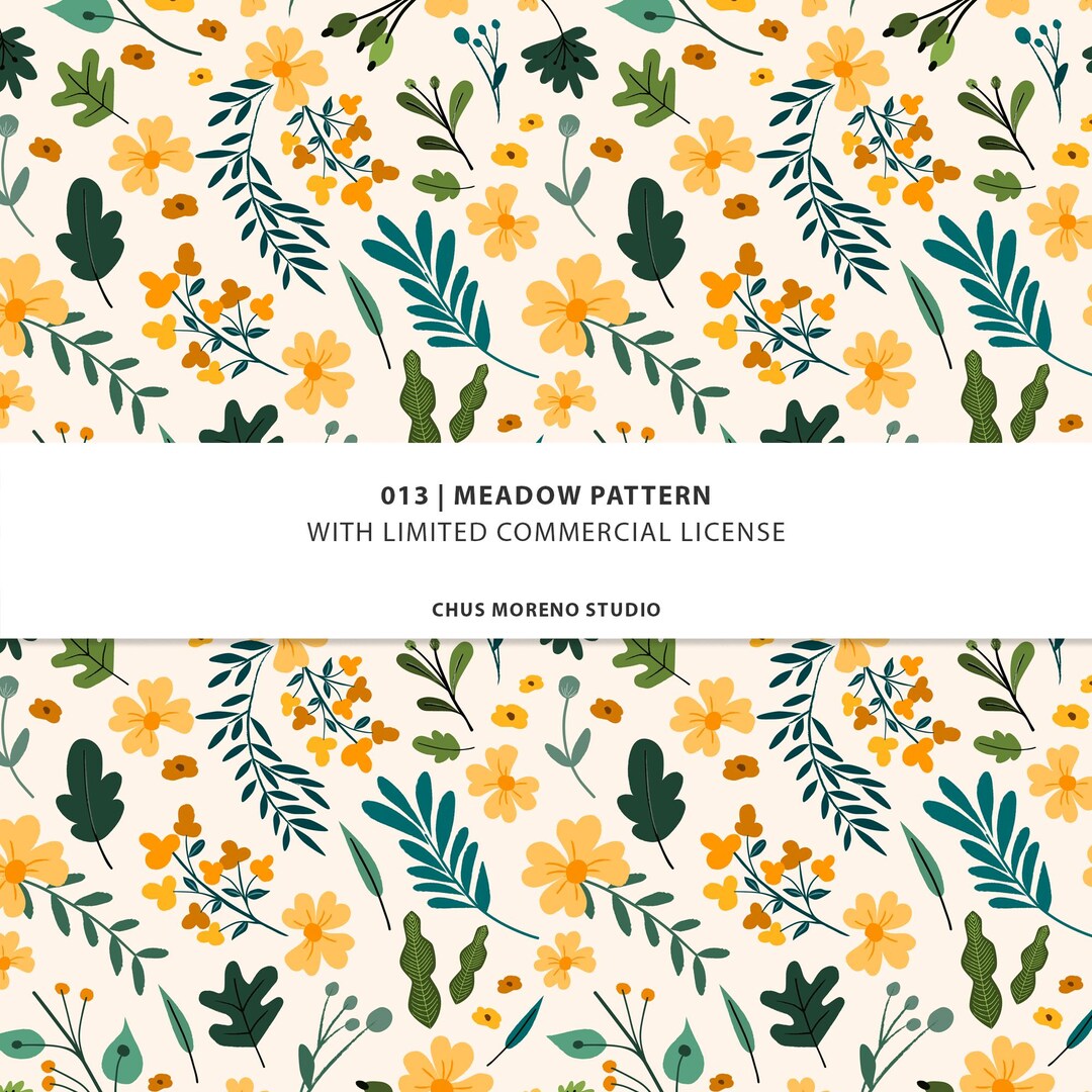 Meadow Seamless Pattern, Seamless Commercial Use, Meadow Seamless, Wild ...