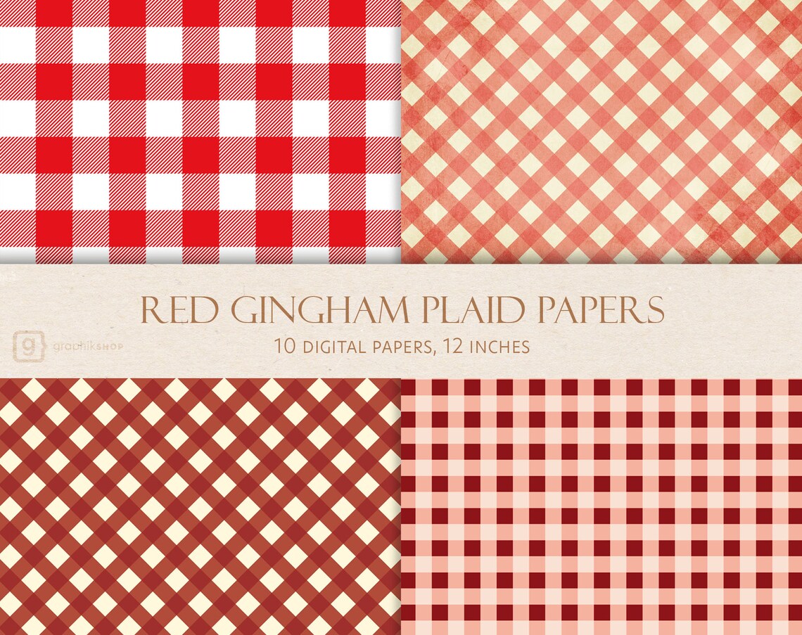 Gingham Plaid Gingham Background Plaid Digital Paper Plaid | Etsy