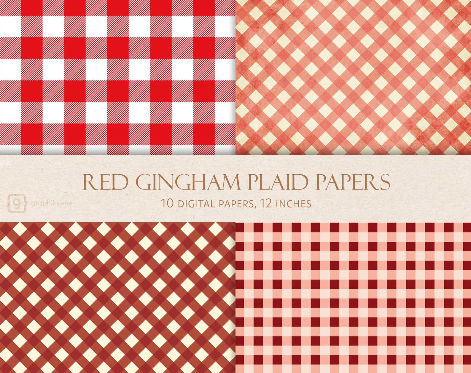 Gingham Plaid Gingham Background Plaid Digital Paper Plaid | Etsy