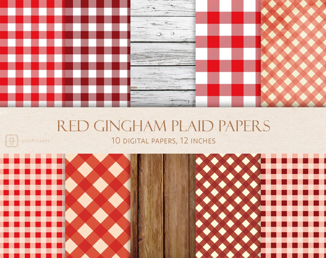 Gingham Plaid, Gingham Background, Plaid Digital Paper, Plaid ...