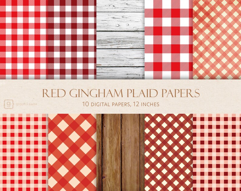 Gingham Plaid Gingham Background Plaid Digital Paper Plaid | Etsy