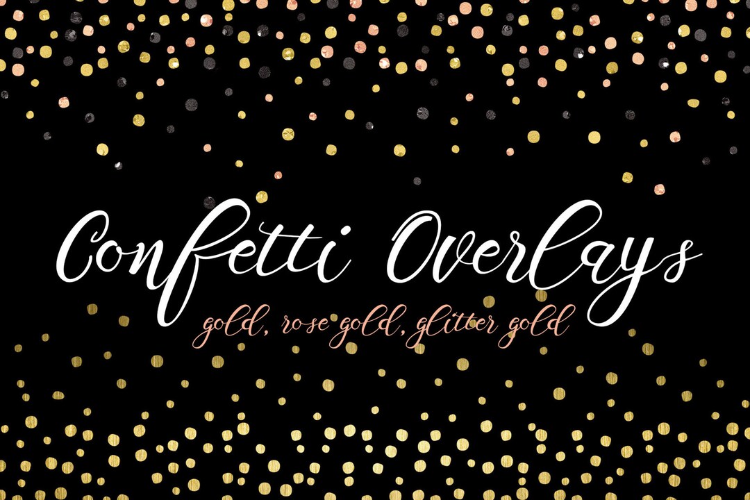 Confetti Overlay, Confetti Borders, Confetti Clip Art, Confetti ...
