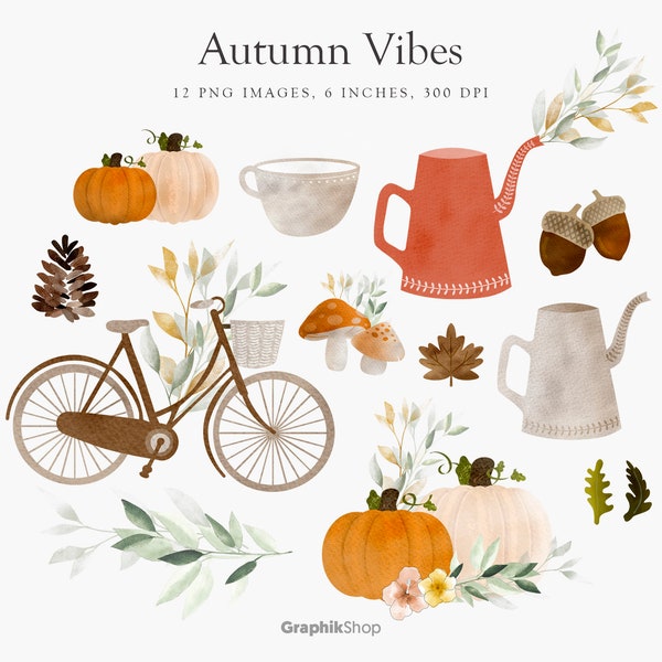 Autumn Clipart - Etsy