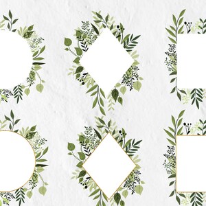 Greenery Clipart, Sage Green Clipart, Botanical Clipart, Laurel Wreath ...