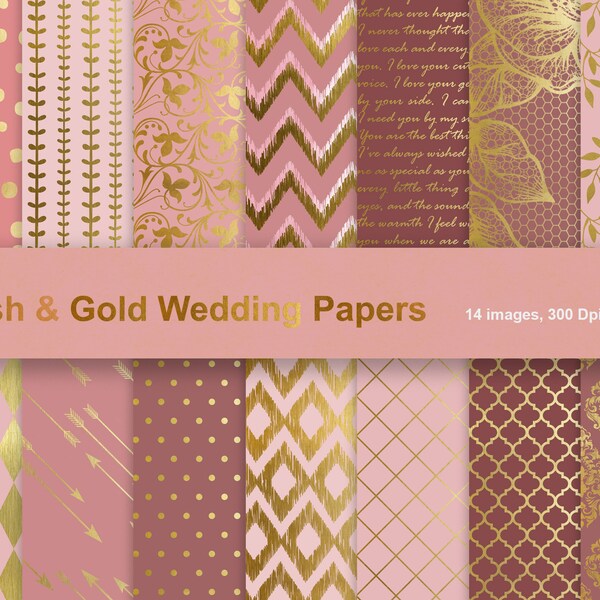 Blush and Gold - Etsy