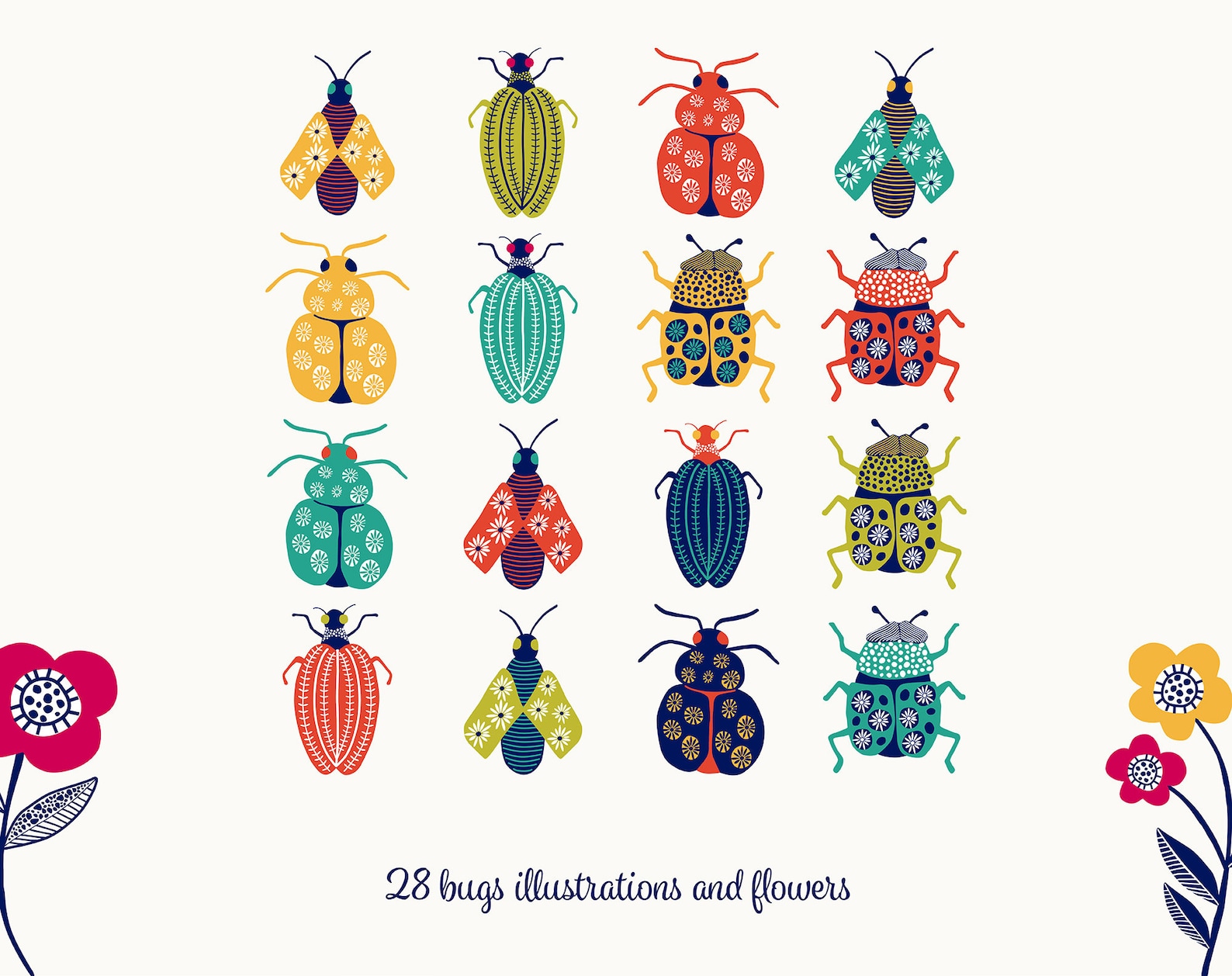 Cute Bug Clipart Bugs Clipart Bugs for Kids Bugs Png | Etsy