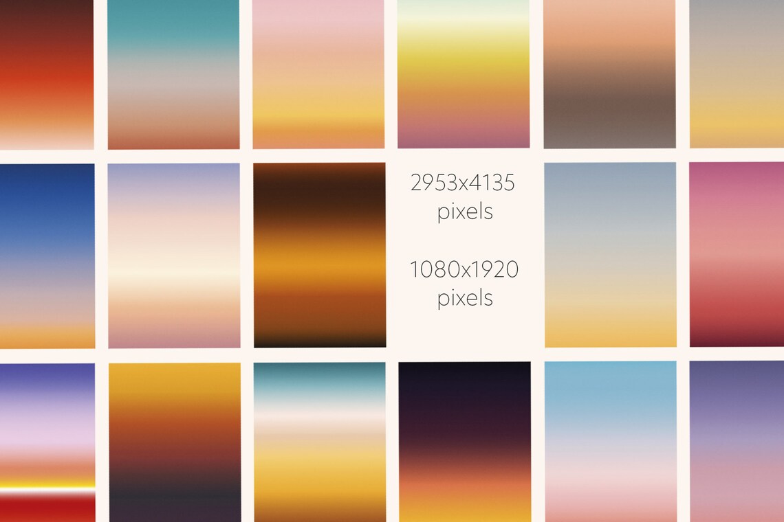 Sunset Background Gradients Photoshop Gradients Art | Etsy
