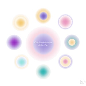 Aura Gradient, Aura Print Set, Aura Poster, Gradient Clipart, Aura Art ...