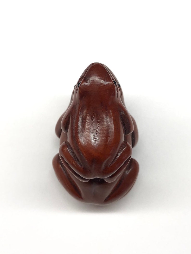 Netsukes Netsuke Frog Hand Carved Boxwood Mother and Child - Etsy