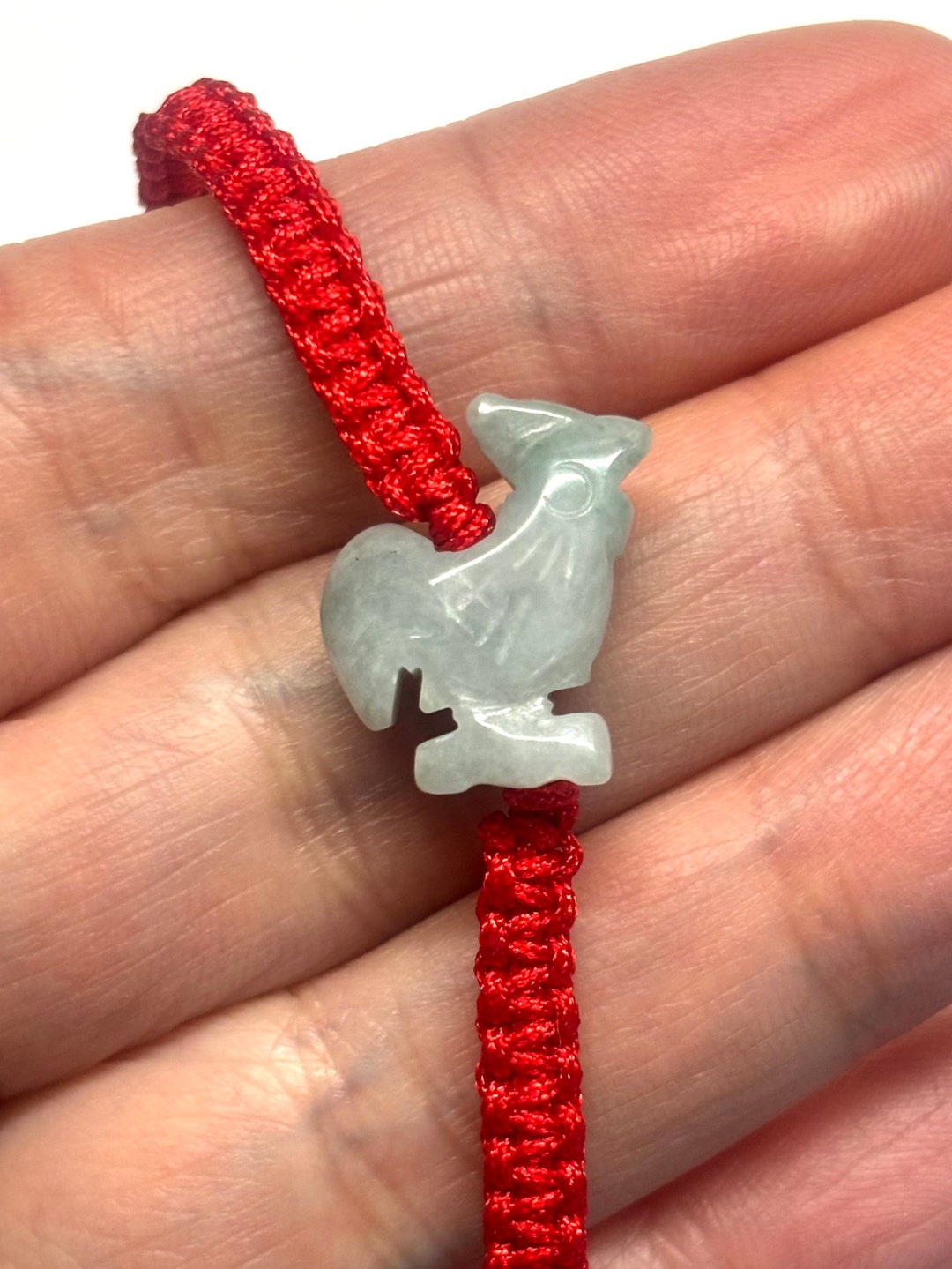 Jade Bracelet, Carved Jade Rooster Bracelet, Good Luck Bracelet, Lucky ...