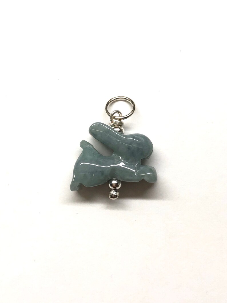 Carved Jade Rabbit Charm Chinese Zodiac Jade Rabbit Pendant | Etsy