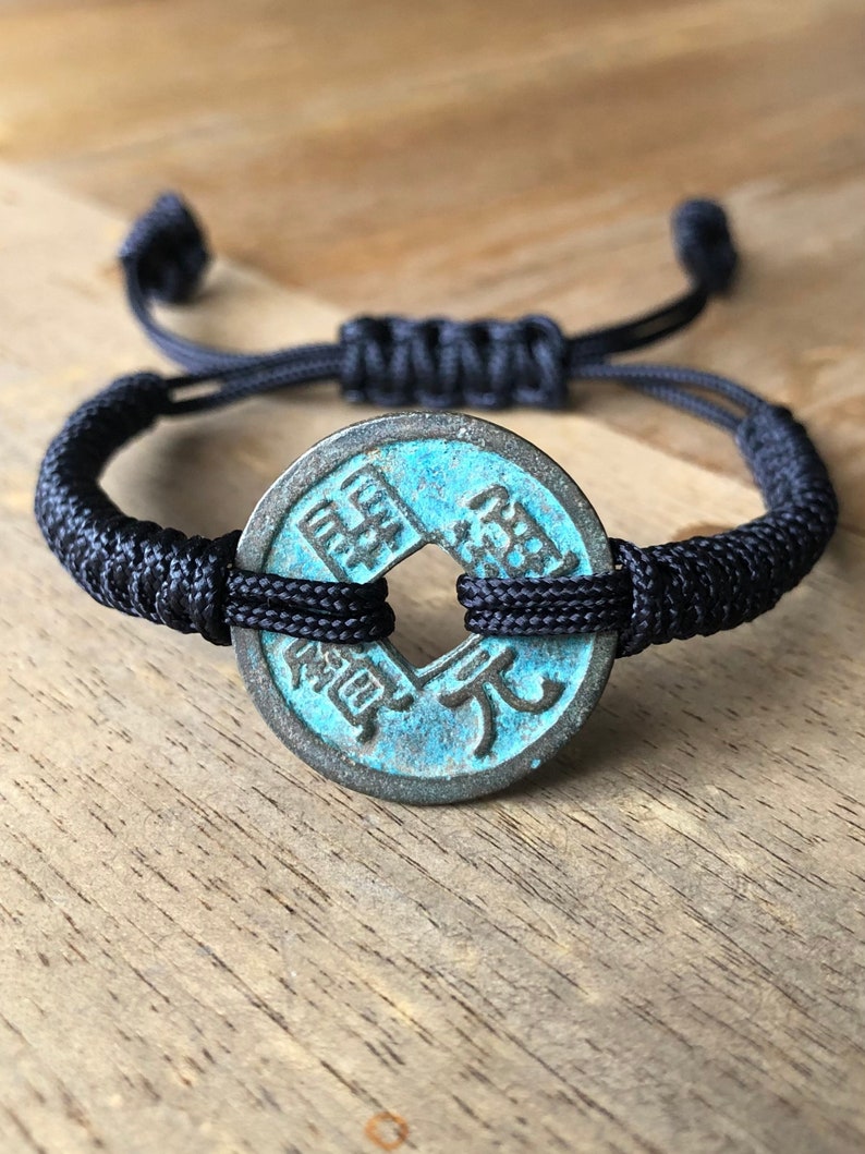 Antique Chinese Good Luck Old Coin Bracelet Authentic Antique - Etsy