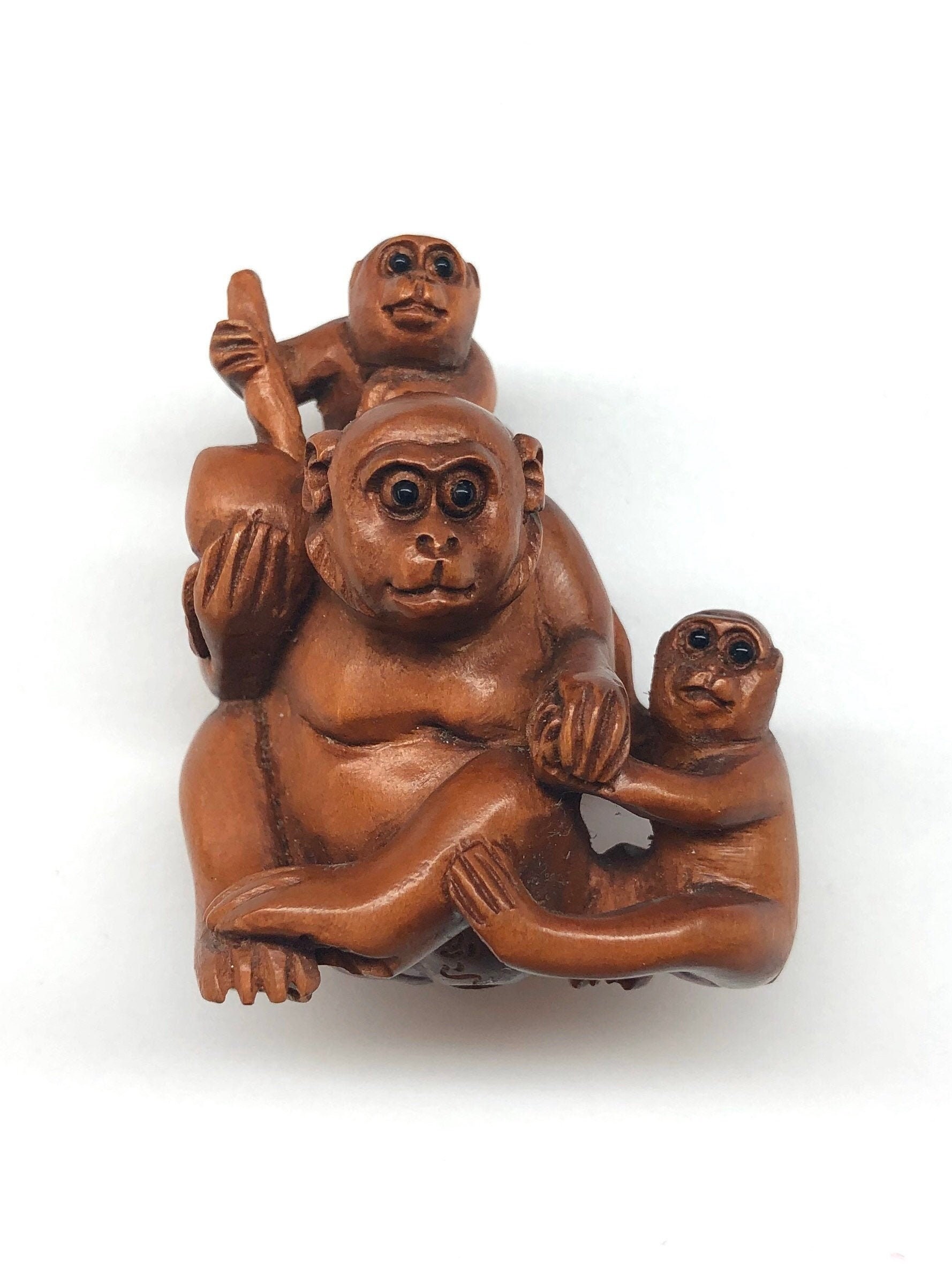 Netsukes Netsuke Monkeys Monkey Netsuke Chinese Zodiac - Etsy Hong Kong