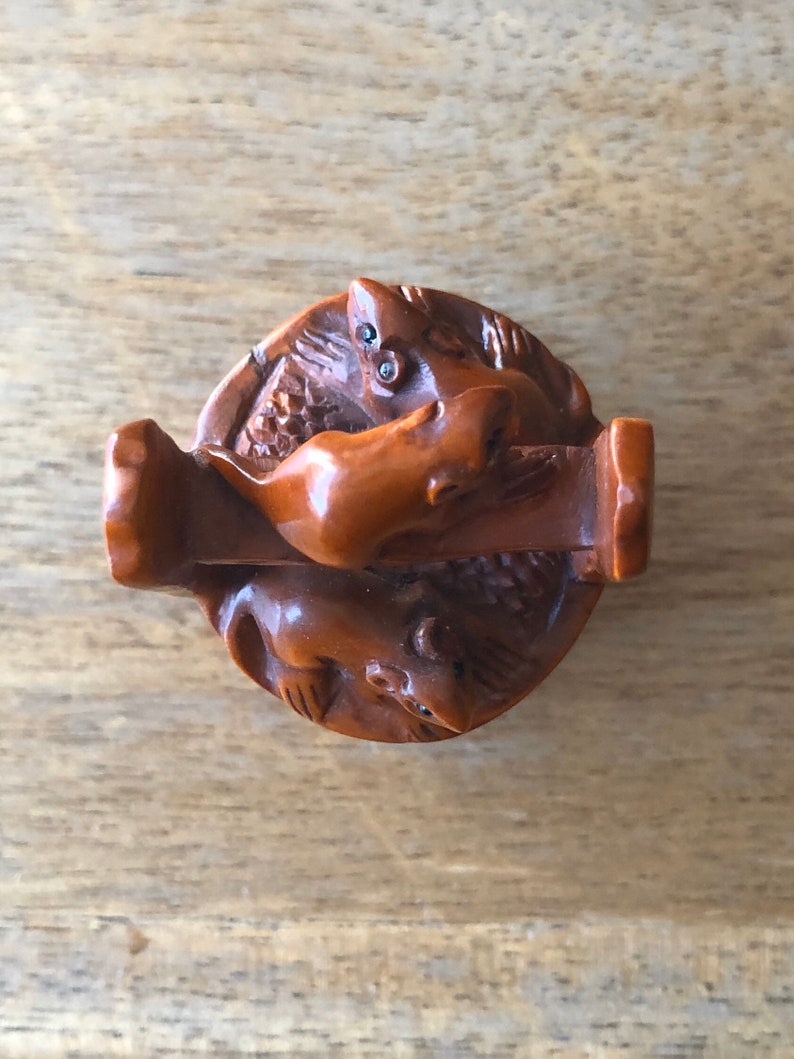 Netsukes Rat Netsuke Chinese Zodiac Mouse Netsuke Carved - Etsy UK