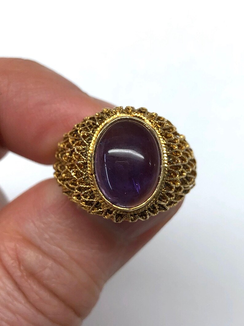 Amethyst Ring, Chinese Ring, Chinese Vintage Ring, Chinese Vintage ...