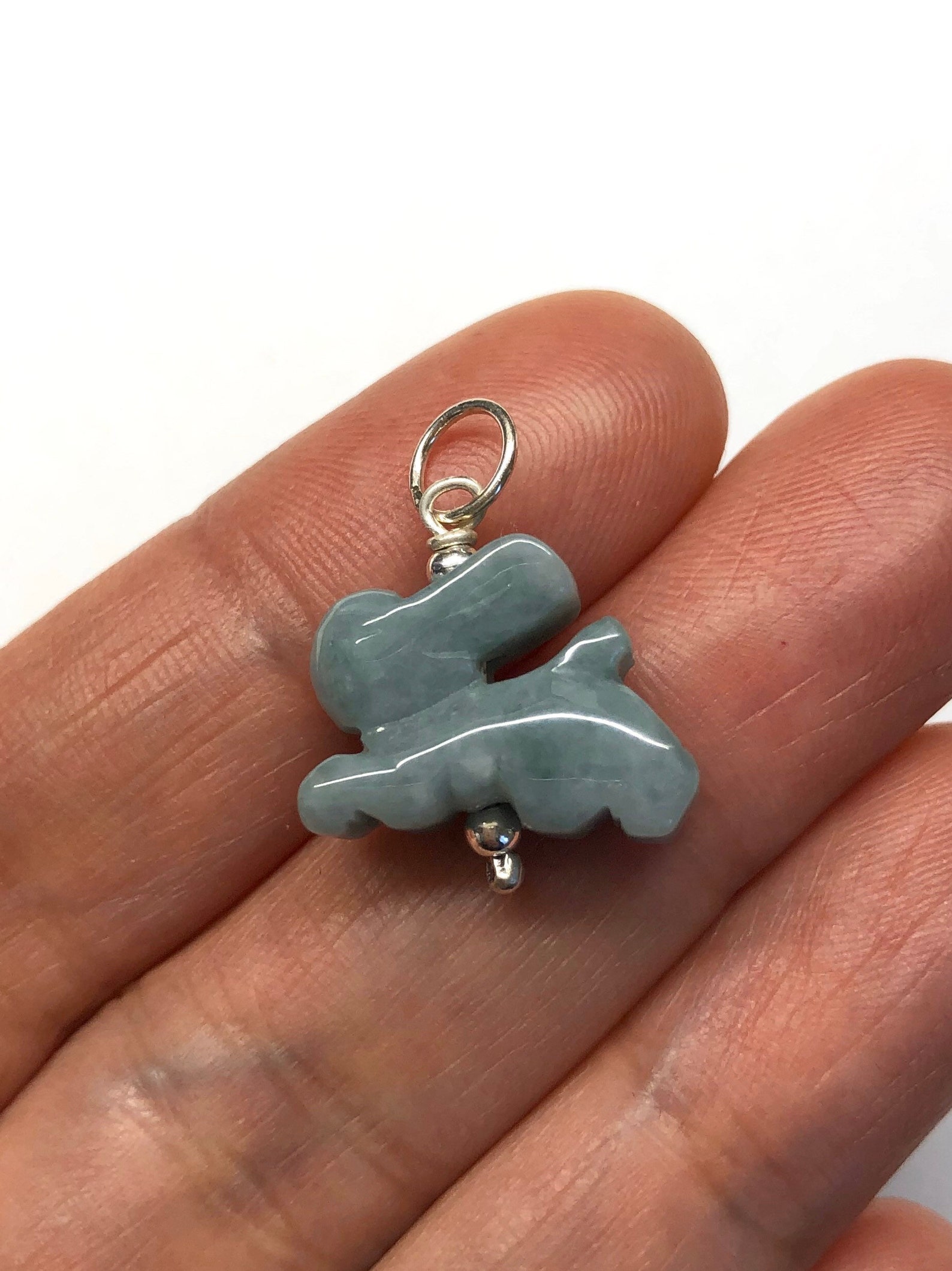 Carved Jade Rabbit Charm Chinese Zodiac Jade Rabbit Pendant | Etsy