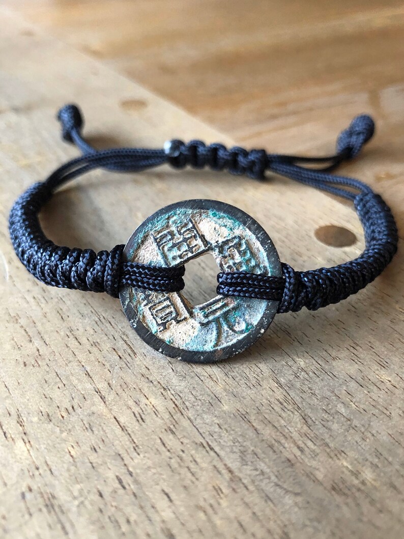 Antique Chinese Good Luck Old Coin Bracelet Authentic Antique - Etsy