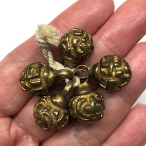 Antique Chinese Buttons, Antique Chinese Gilt Brass Buttons With Flower ...