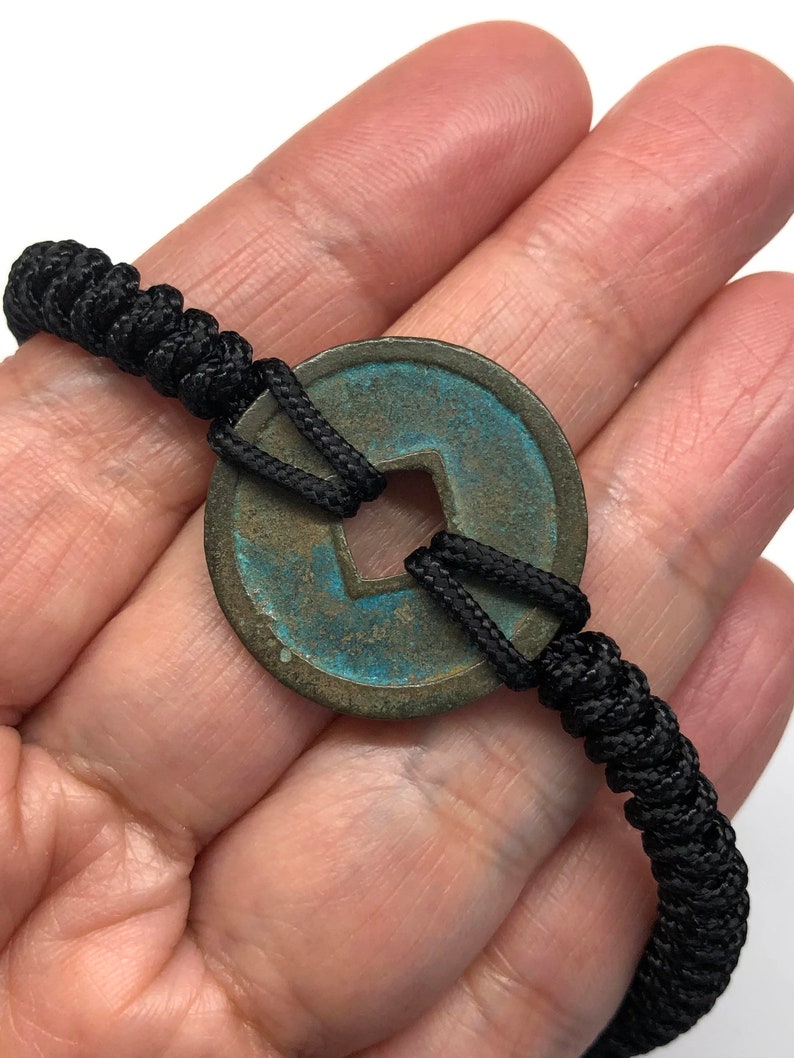 Antique Chinese Good Luck Old Coin Bracelet Authentic Antique - Etsy