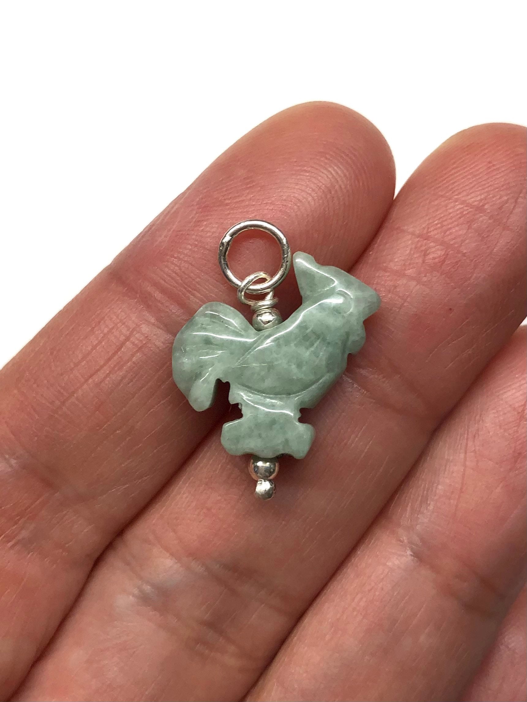 Carved Jade Rooster Charm Chinese Zodiac Jade Rooster - Etsy Canada