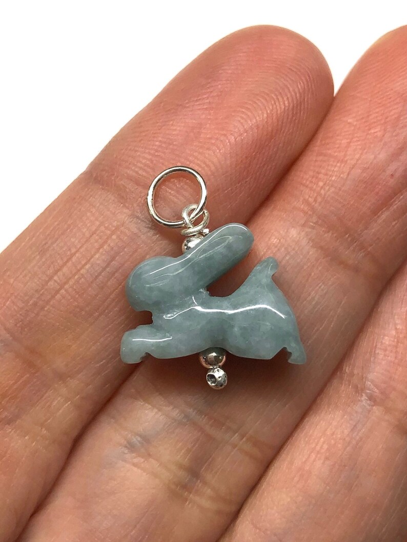 Carved Jade Rabbit Charm Chinese Zodiac Jade Rabbit Pendant | Etsy
