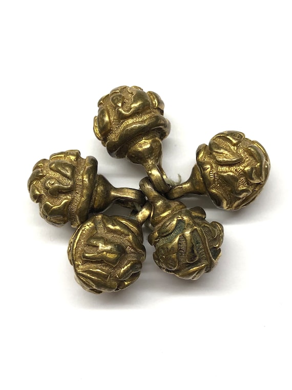 Antique Chinese Buttons, Antique Chinese Gilt Brass B… - Gem