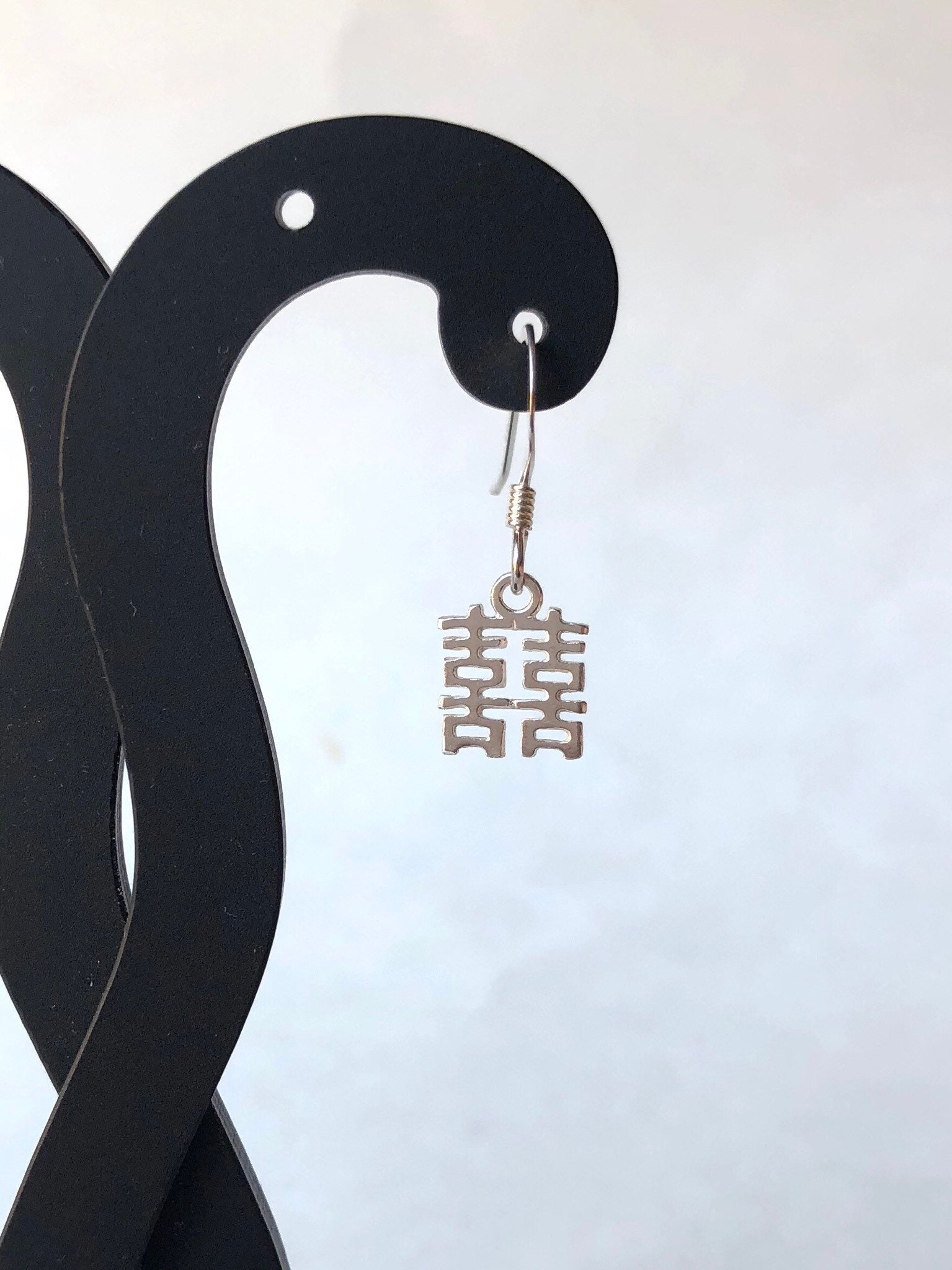 Chinese Word Earrings, Chinese Character Earrings, Wedding Earrings ...