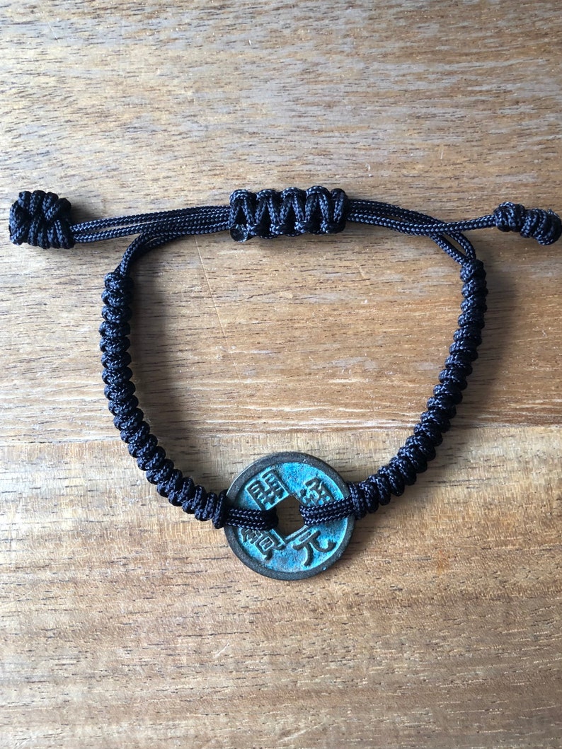 Antique Chinese Good Luck Old Coin Bracelet Authentic Antique - Etsy