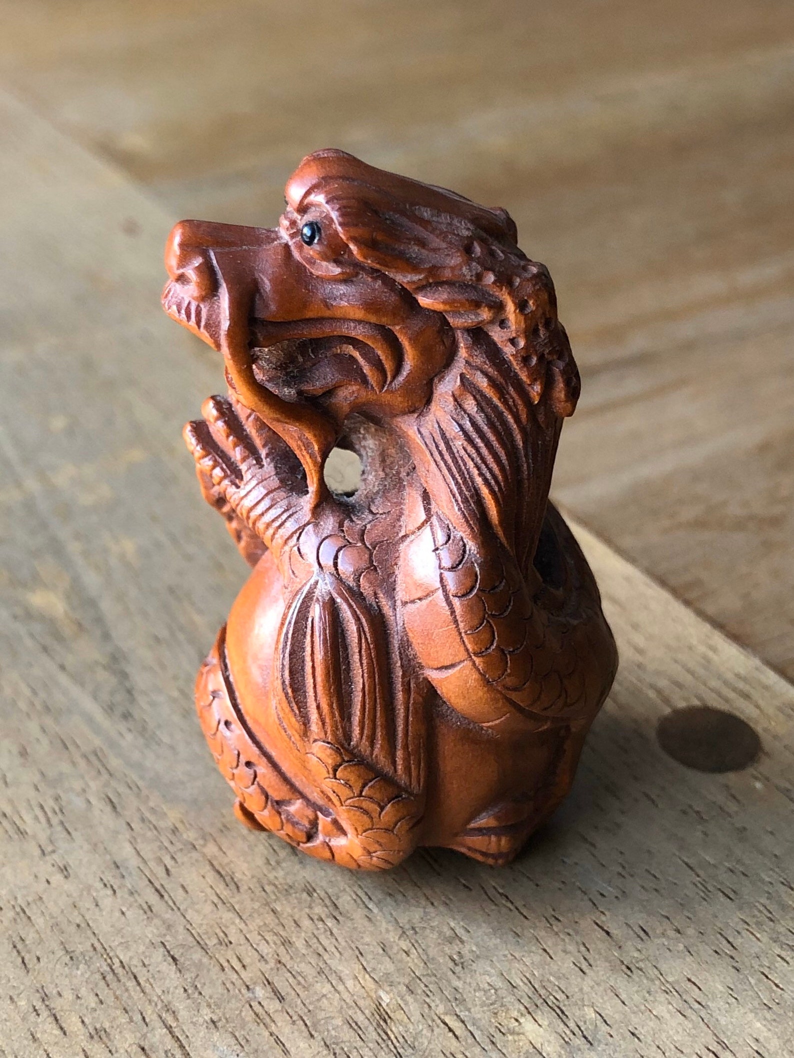 Netsukes Dragon Netsuke Chinese Zodiac Dragon Boxwood | Etsy