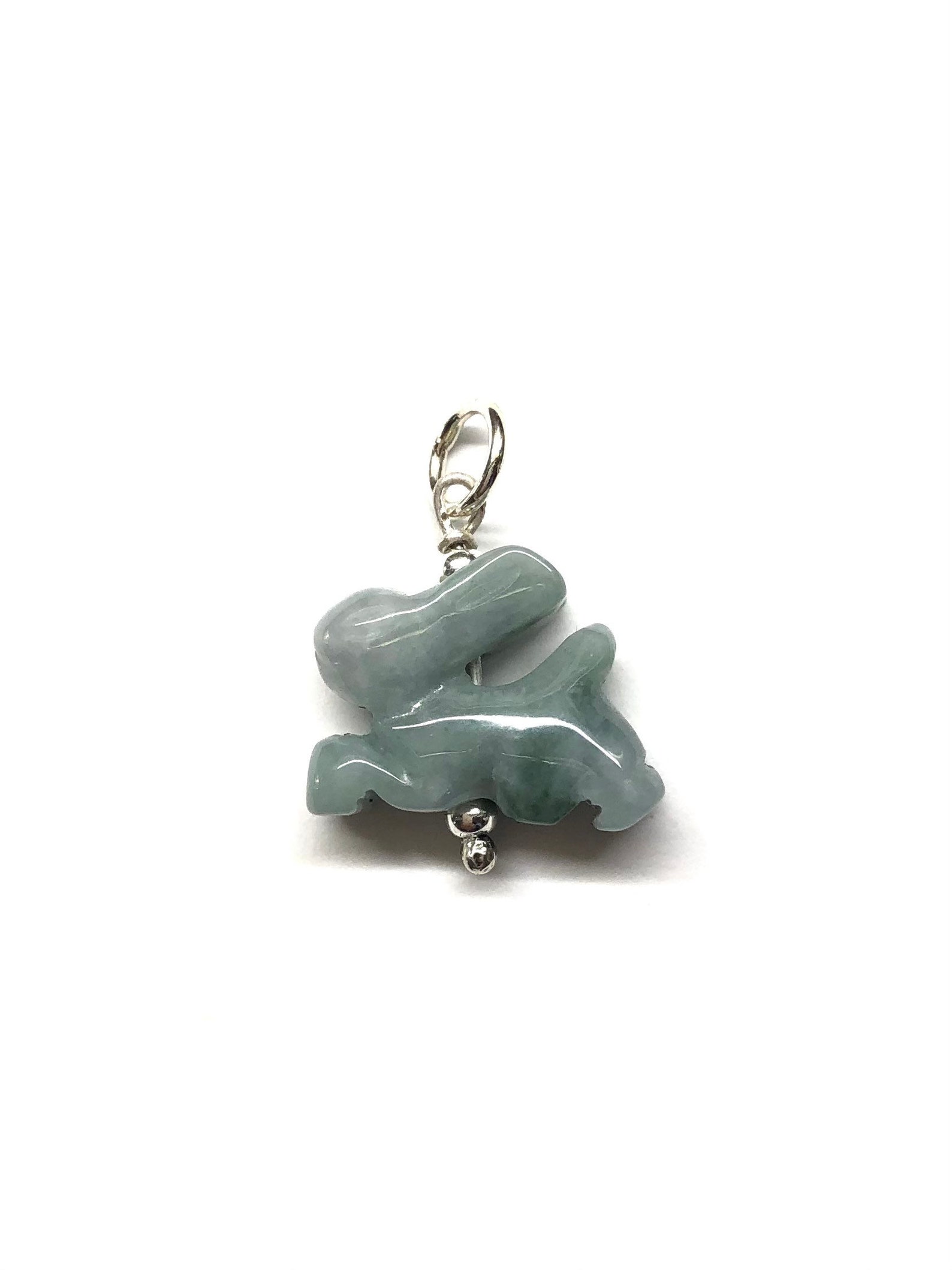 Carved Jade Rabbit Charm Chinese Zodiac Jade Rabbit Pendant - Etsy