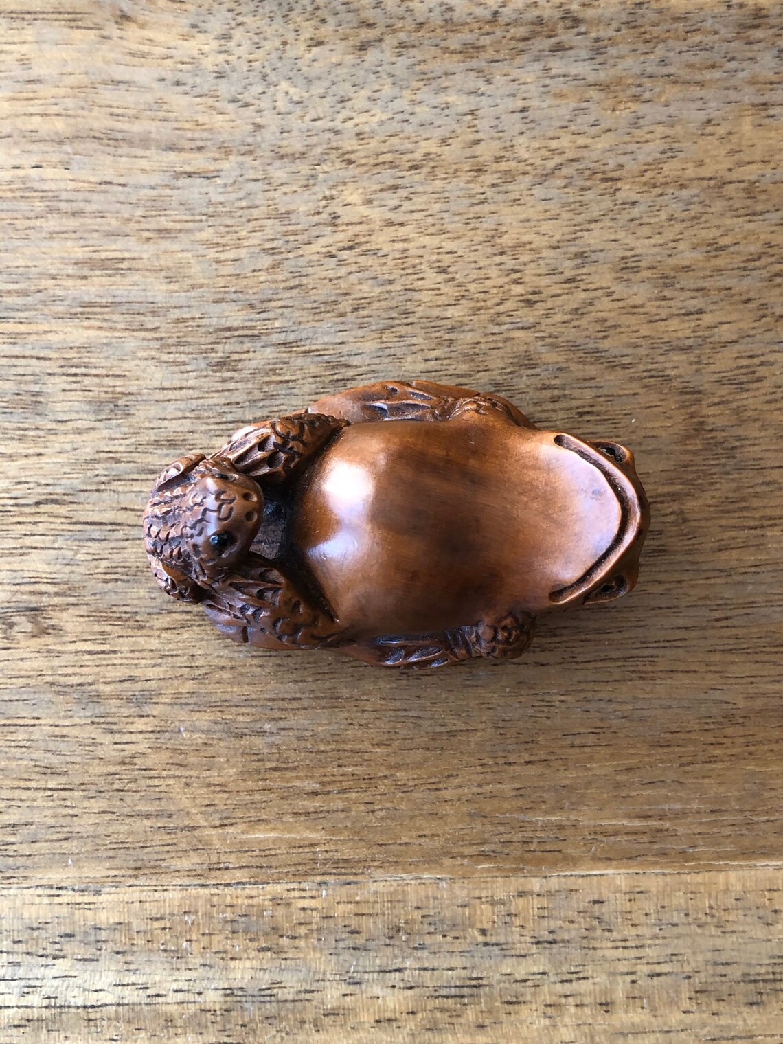 Netsuke Netsuke Frog Hand Carved Boxwood Frog Frogs | Etsy