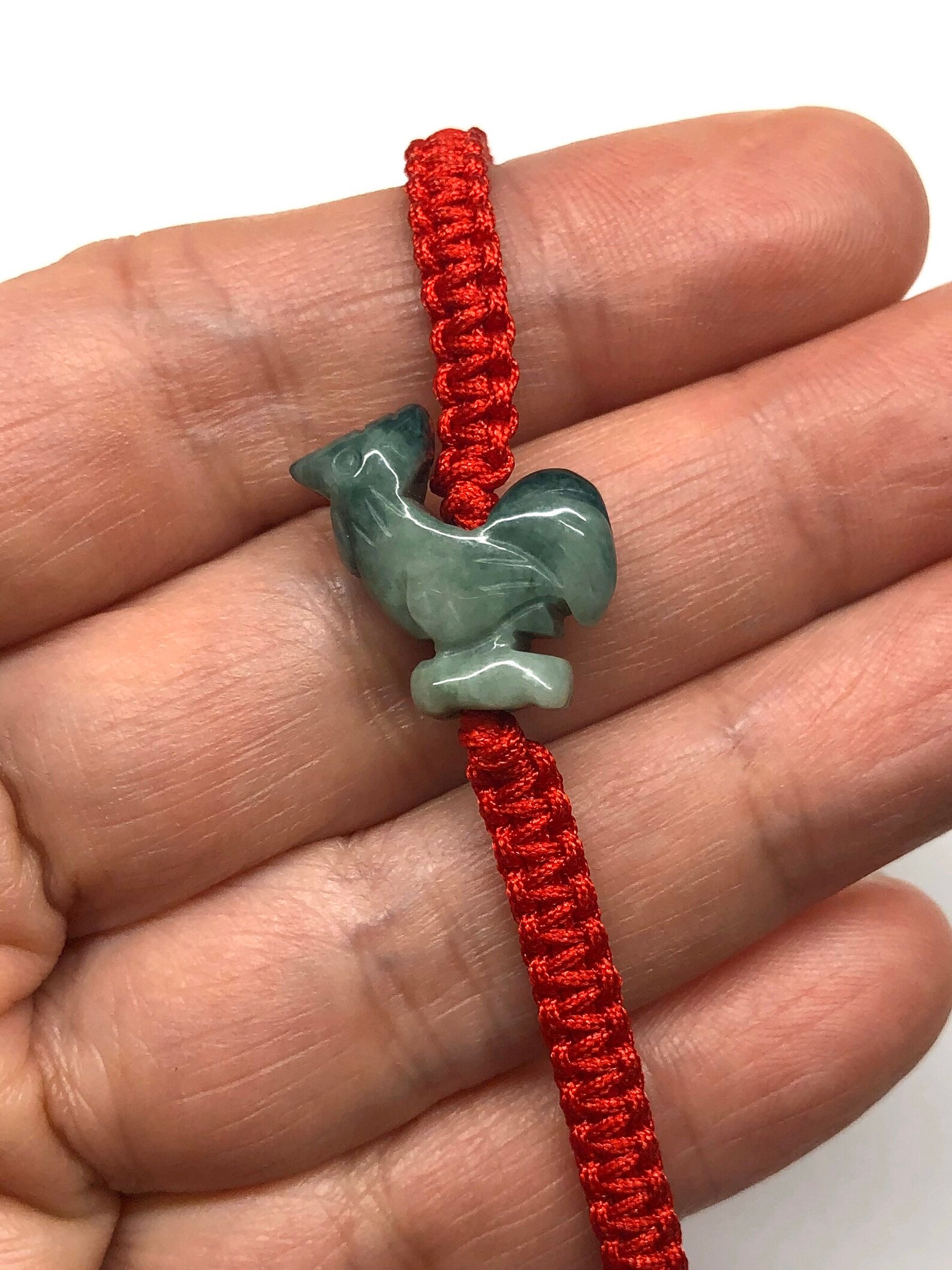 Jade Bracelet Carved Jade Rooster Bracelet Good Luck | Etsy