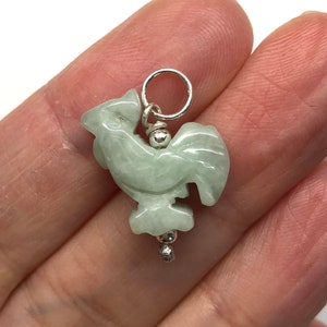 Carved Jade Rooster Charm Chinese Zodiac Jade Rooster - Etsy Canada