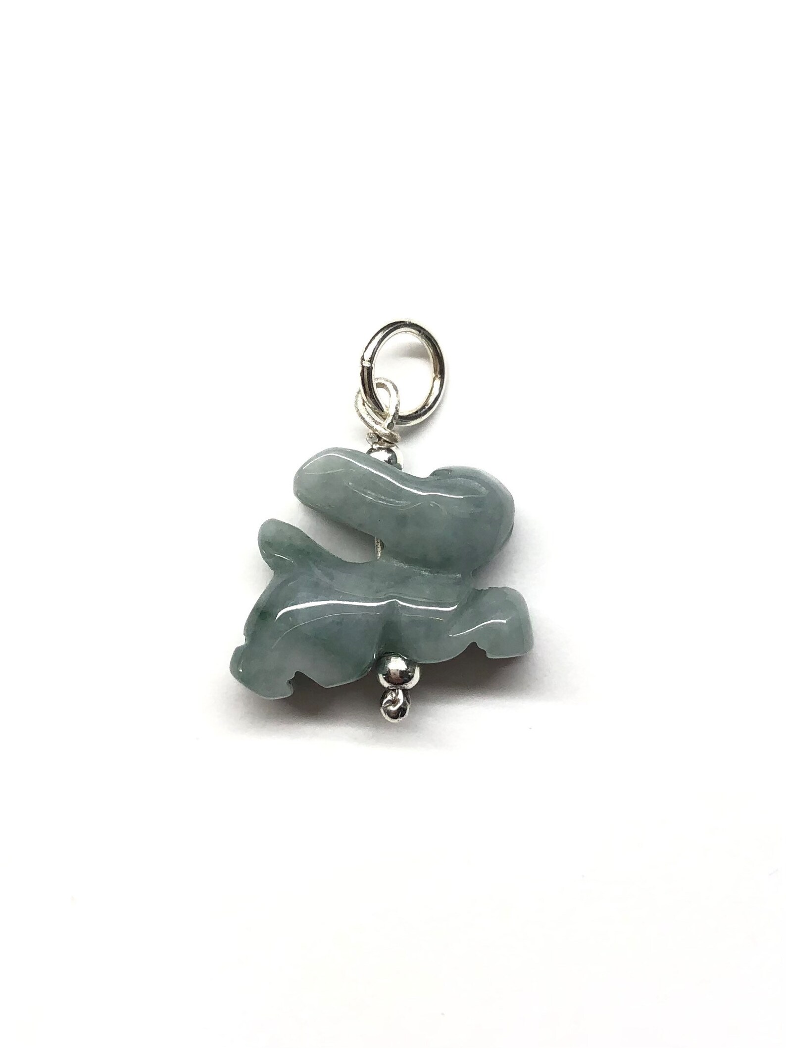 Carved Jade Rabbit Charm Chinese Zodiac Jade Rabbit Pendant - Etsy