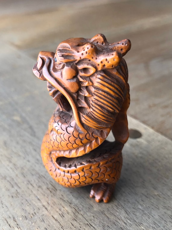 Netsukes, Dragon Netsuke, Chinese Zodiac Dragon Penda… - Gem