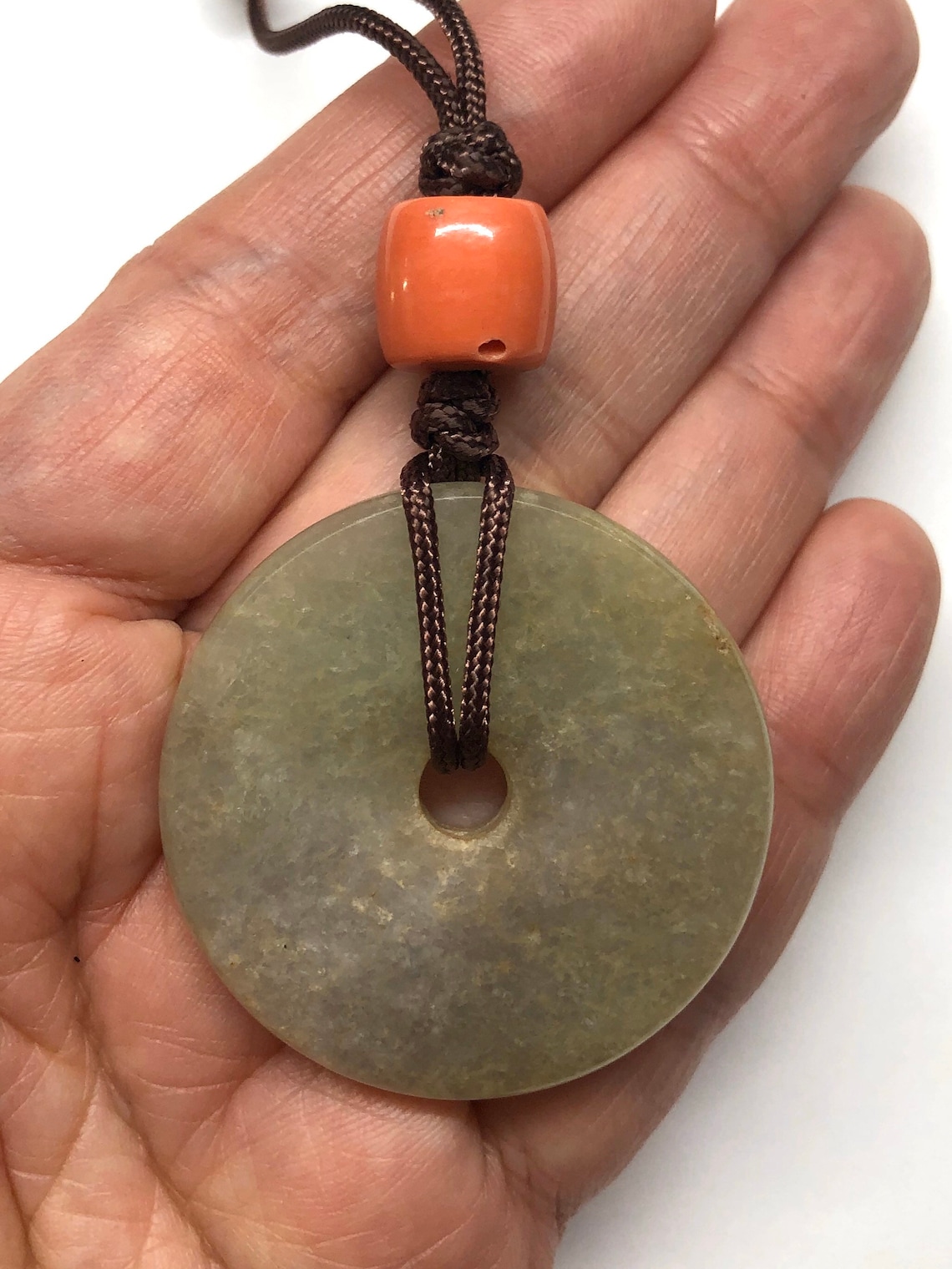 Antique Jade Bi Pendant Antique Green Jade Disc Over 100 - Etsy