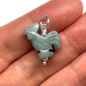 Carved Jade Rooster Charm, Chinese Zodiac Jade Rooster Pendant, Jade ...