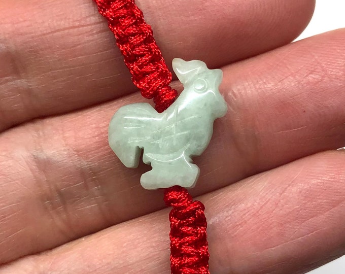 Jade Bracelet Carved Jade Rooster Bracelet Good Luck - Etsy