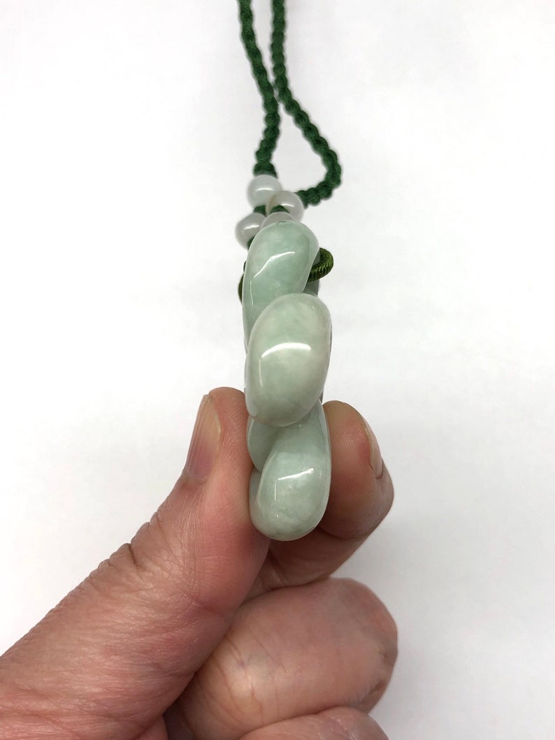 Carved Jade Pendant Jade Endless Knot Pendant Necklace Light | Etsy