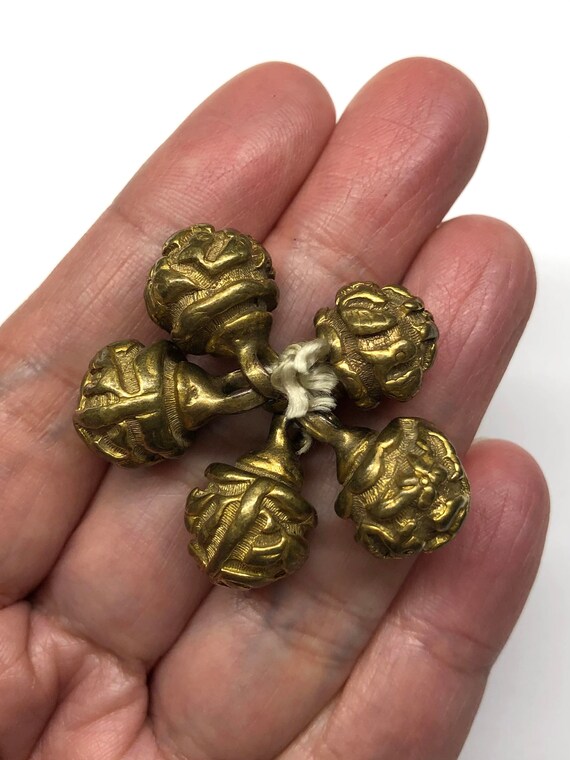 Antique Chinese Buttons, Antique Chinese Gilt Brass B… - Gem