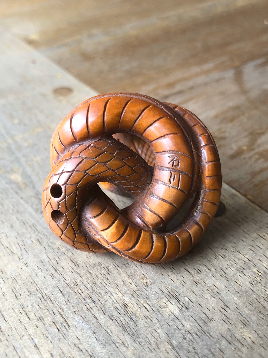 Netsukes Chinese Zodiac Snake Netsuke Carved Boxwood Cobra - Etsy