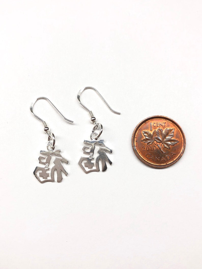Chinese Word Earrings Chinese Character Earrings Fook - Etsy