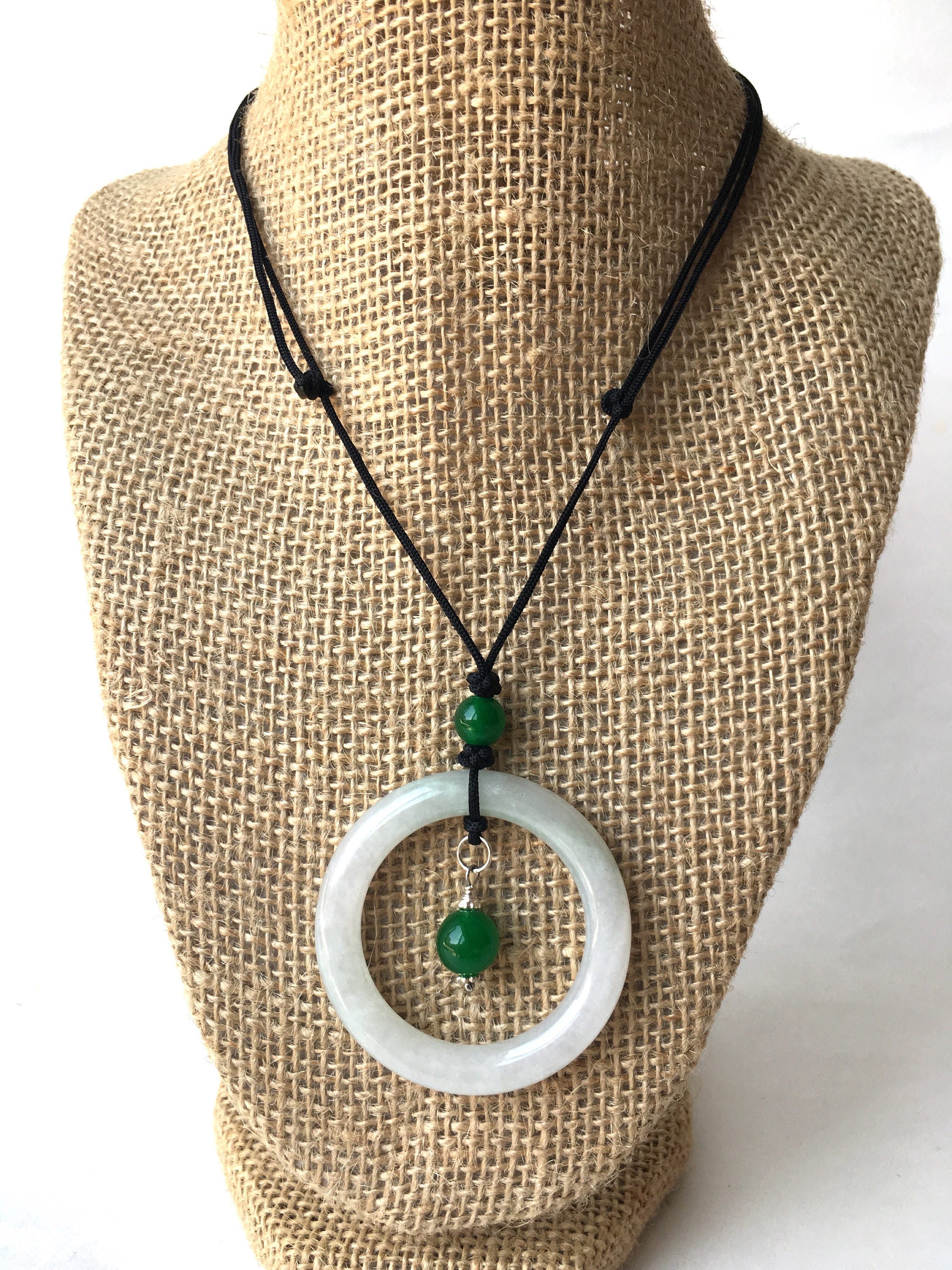 Jade Pendant Jade Necklace Jade Bangle and Green Agate Beads | Etsy