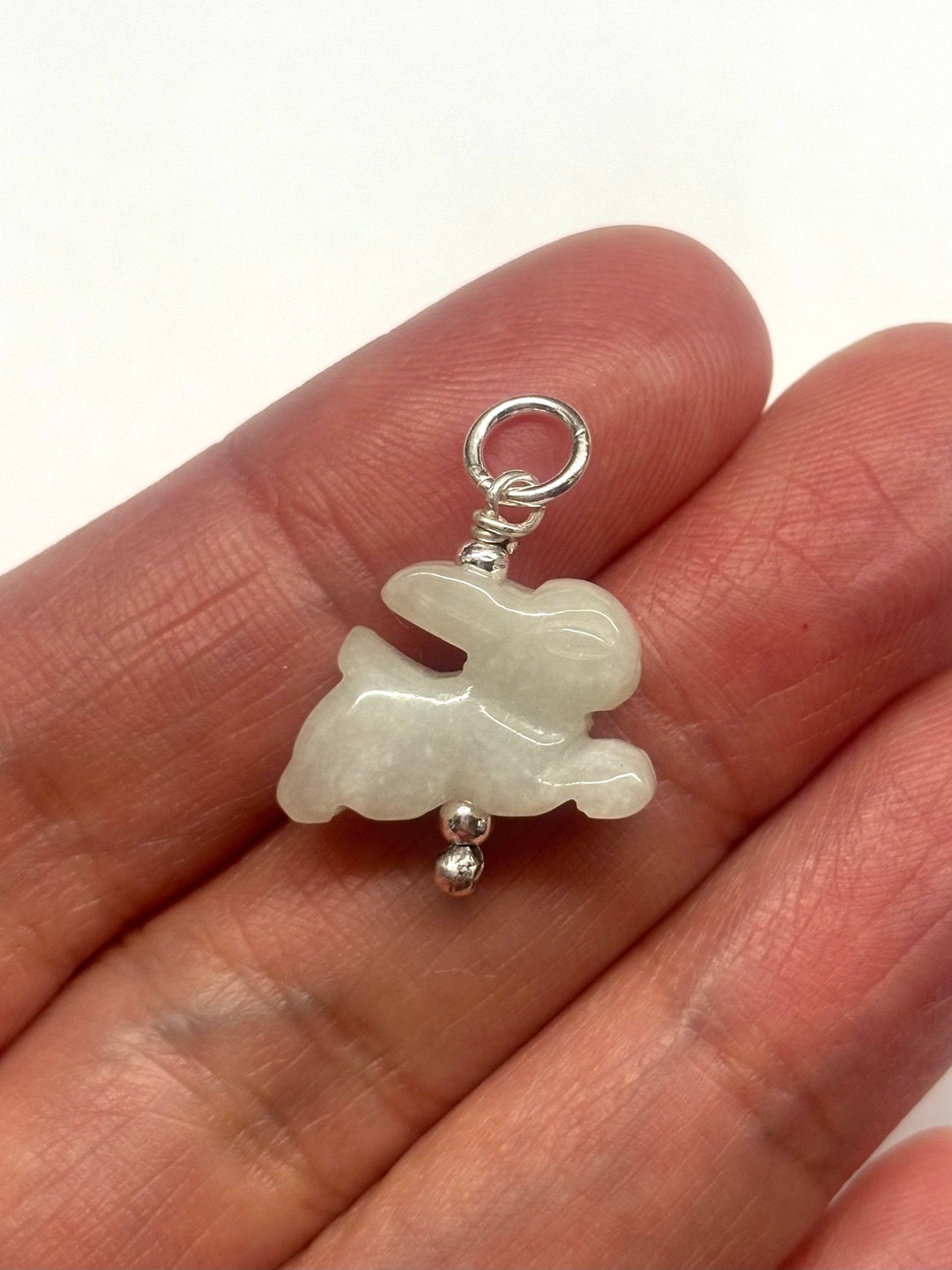Carved Jade Rabbit Charm, Chinese Zodiac Jade Rabbit Pendant, Jade ...