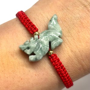 Jade Dragon Bracelet, Good Luck Bracelet, Chinese Zodiac Carved Jade ...