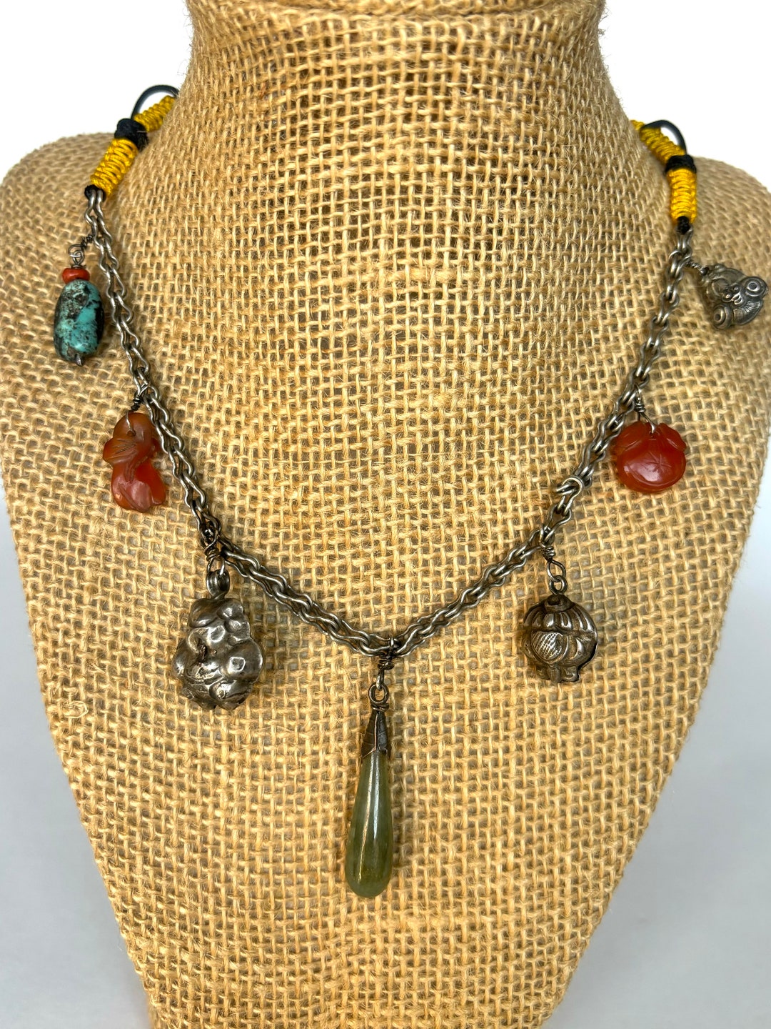 Antique Silver Chinese Silver Chain From Qing Dynasty (over 100 Years ...