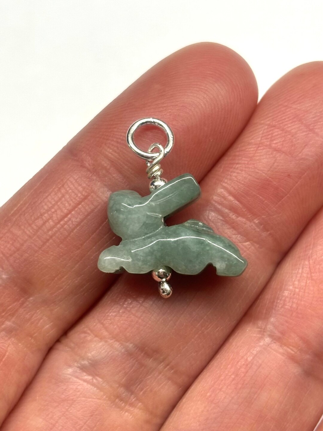 Carved Jade Rabbit Charm, Chinese Zodiac Jade Rabbit Pendant, Jade ...