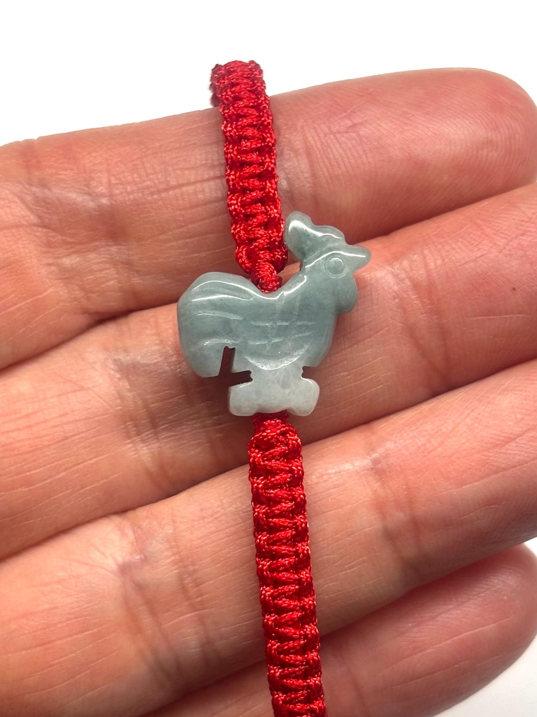 Jade Bracelet, Carved Jade Rooster Bracelet, Good Luck Bracelet, Lucky ...
