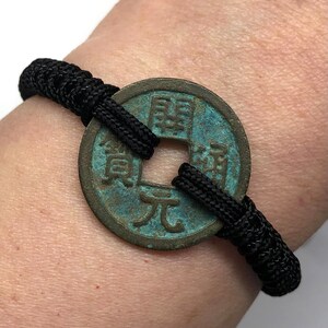 Antique Chinese Good Luck Old Coin Bracelet Authentic Antique - Etsy